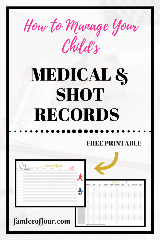 The Perfect Kids Medical Binder Printable to Manage Records | FamLee of ...